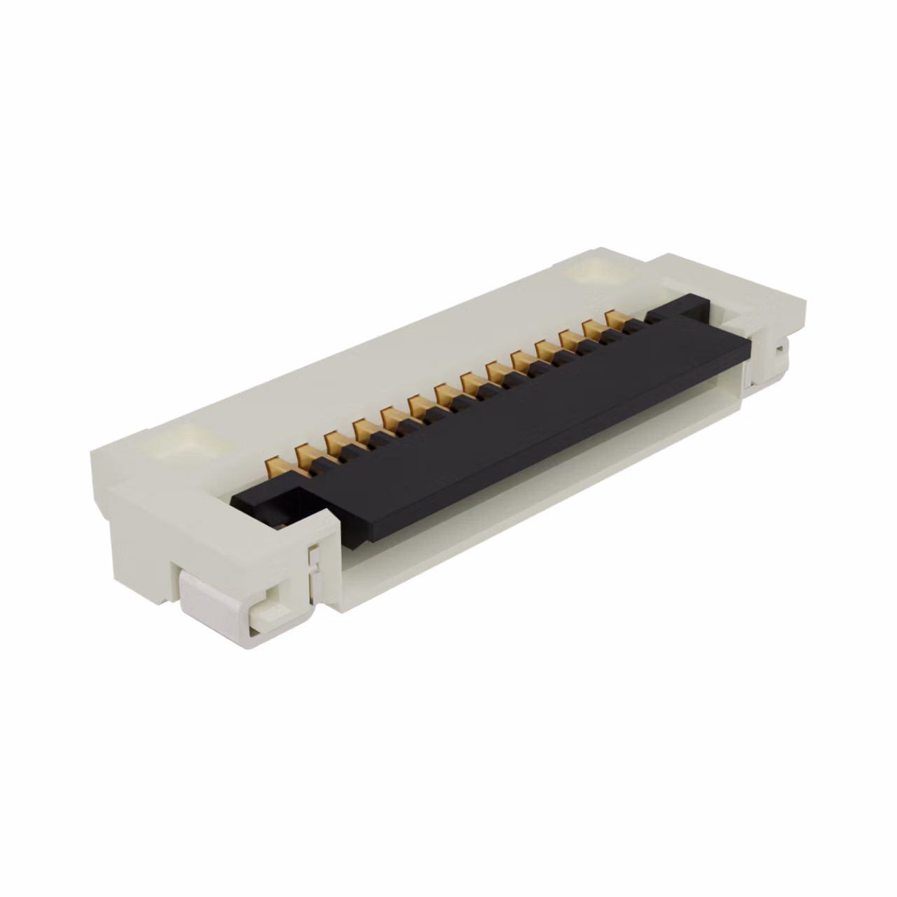 Easy-On FFC/FPC Connector, 0.50mm Pitch, 1.30mm Height, Right-Angle, Surface Mount, ZIF, Bottom Contact Style, 14 Circuits, Gold (Au) Contact  Plating for sale