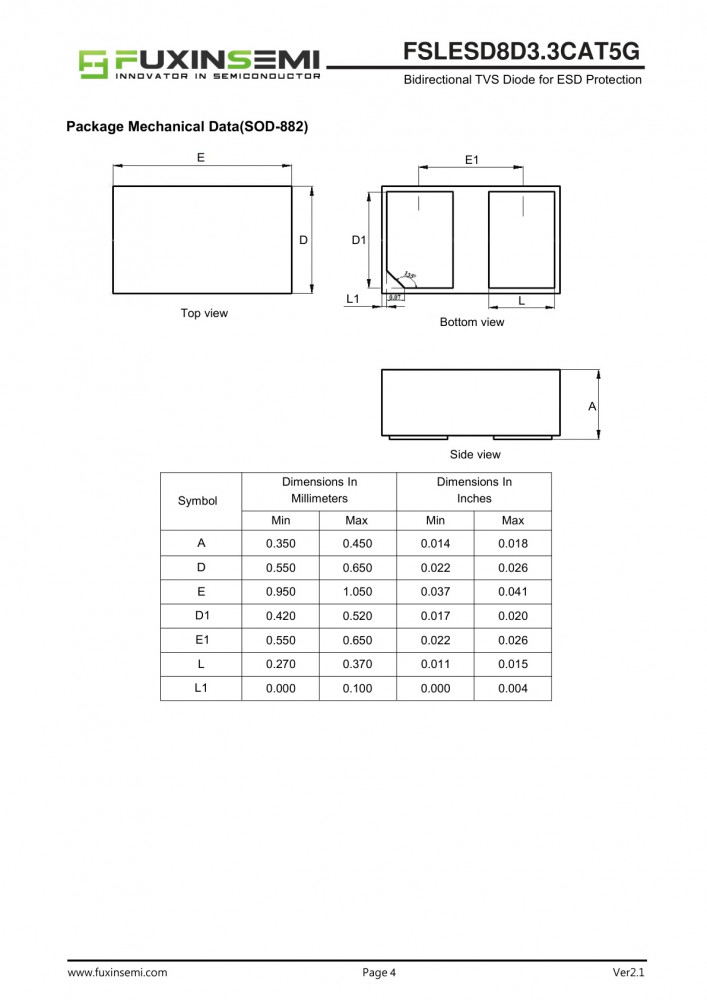 FSLESD8D3.3CAT5G datasheet page 4