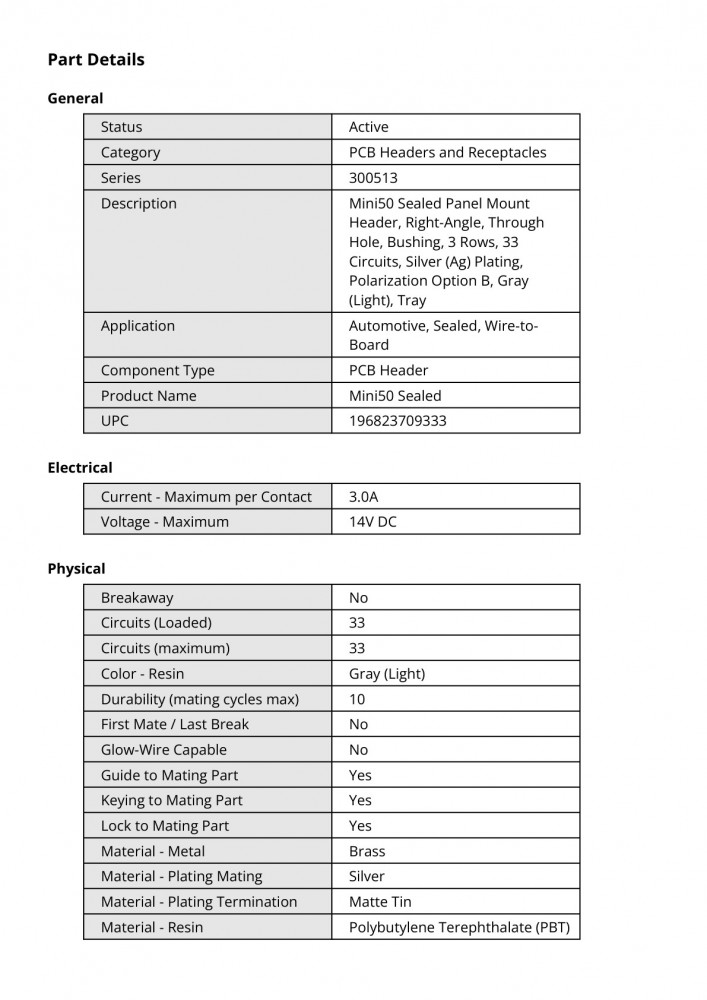 MOLEX 3005130002 technical document image 2