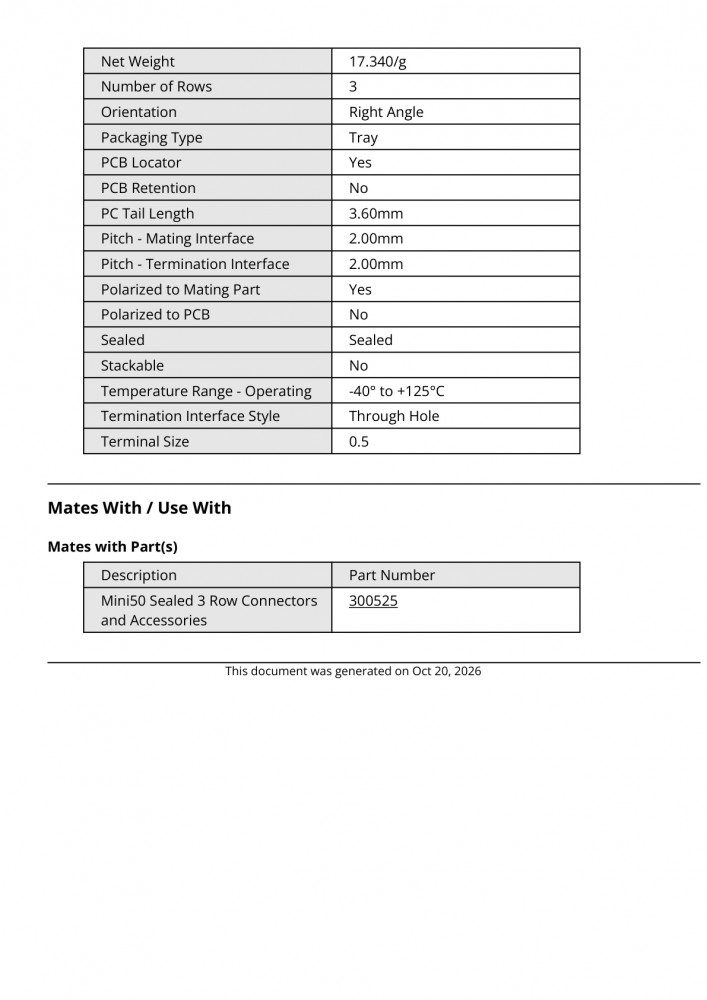 MOLEX 3005130002 technical document image 3