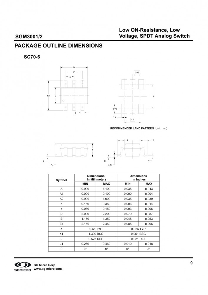 SGM3002XMS/TR datasheet page 9