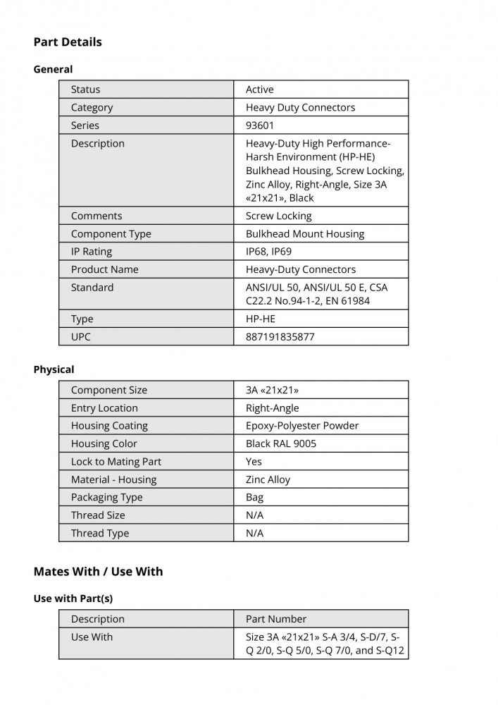 Technical document image 2 for Molex 936010580