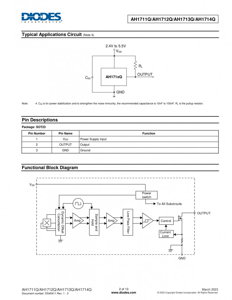 AH1714Q datasheet page 2