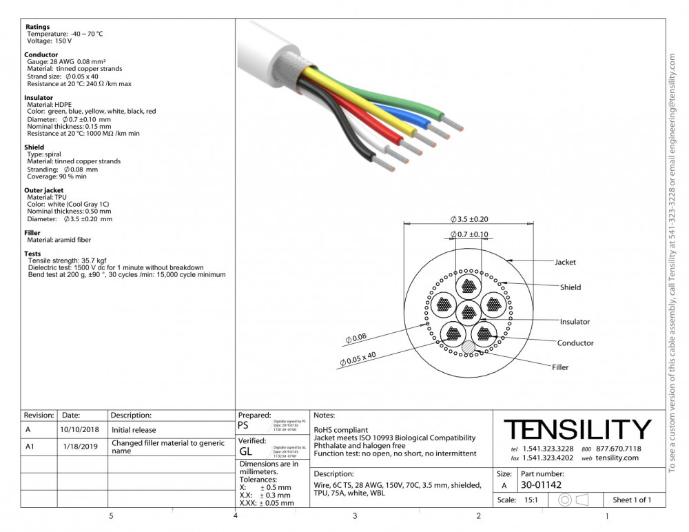 Tensility International 30-01142 product drawing preview