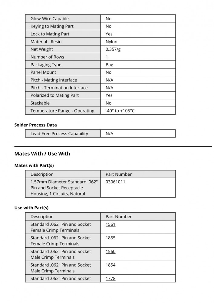 Connector specification document page 3