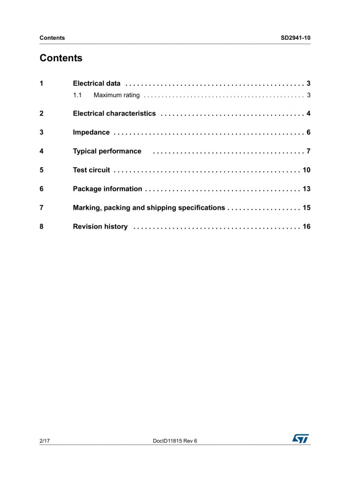 SD2941-10W datasheet page 2