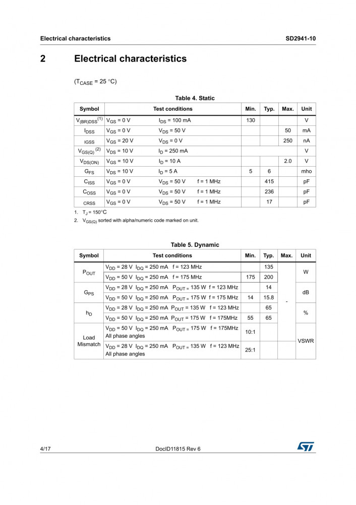 SD2941-10W datasheet page 4