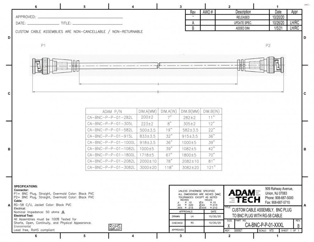 CA-BNC-P-P-01-915L technical drawing preview