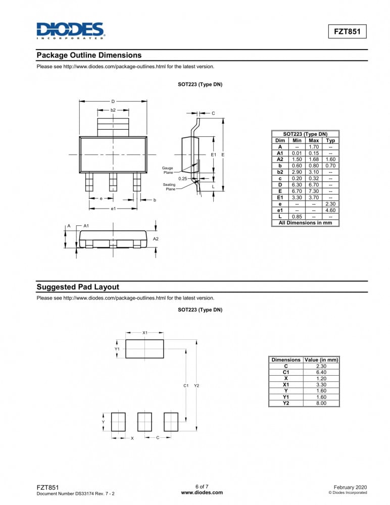 FZT851TA datasheet page 6