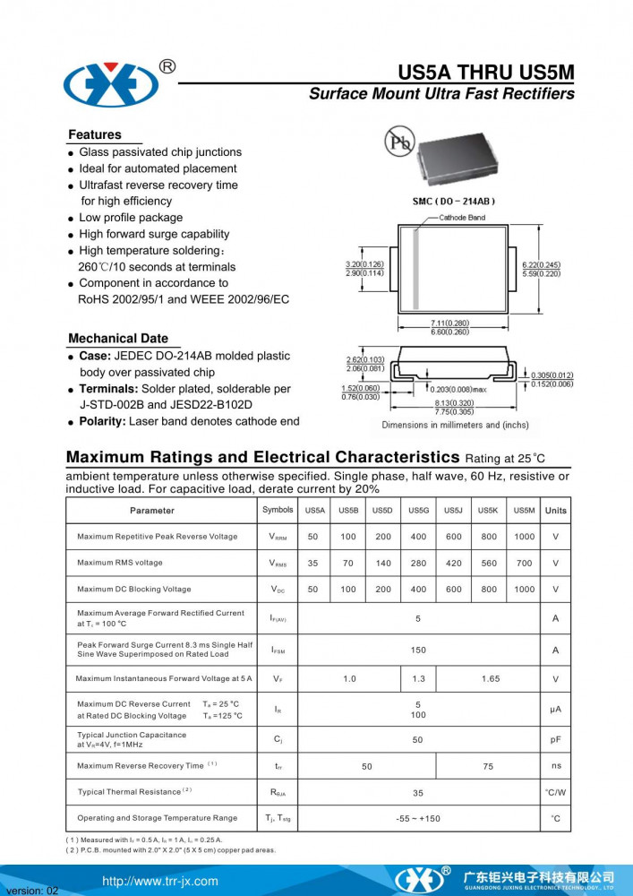 JUXING US5MC datasheet page 1