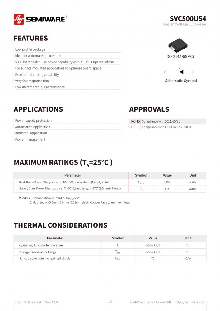 SVC500U54 technical document page 1