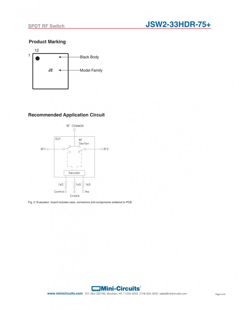 JSW2-33HDR-75+ datasheet page 5