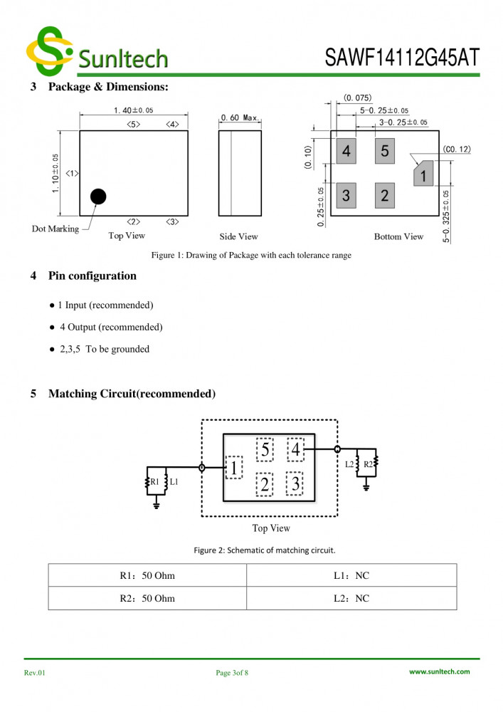 SAWF14112G45AT datasheet page 3