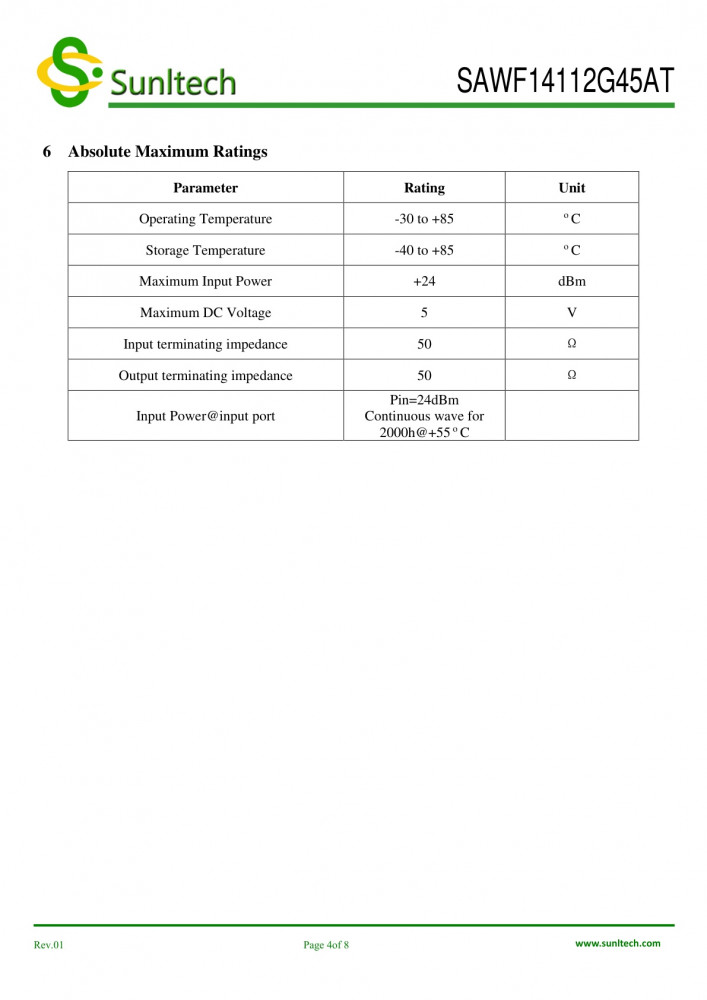 SAWF14112G45AT datasheet page 4