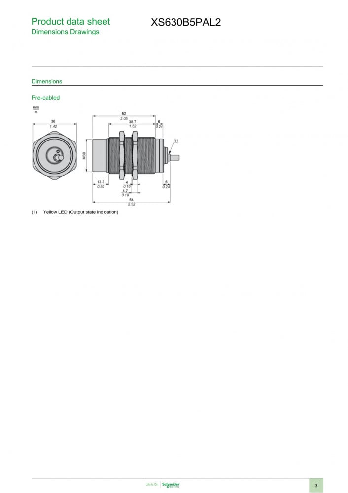XS630B5PAL2 technical documentation page 3