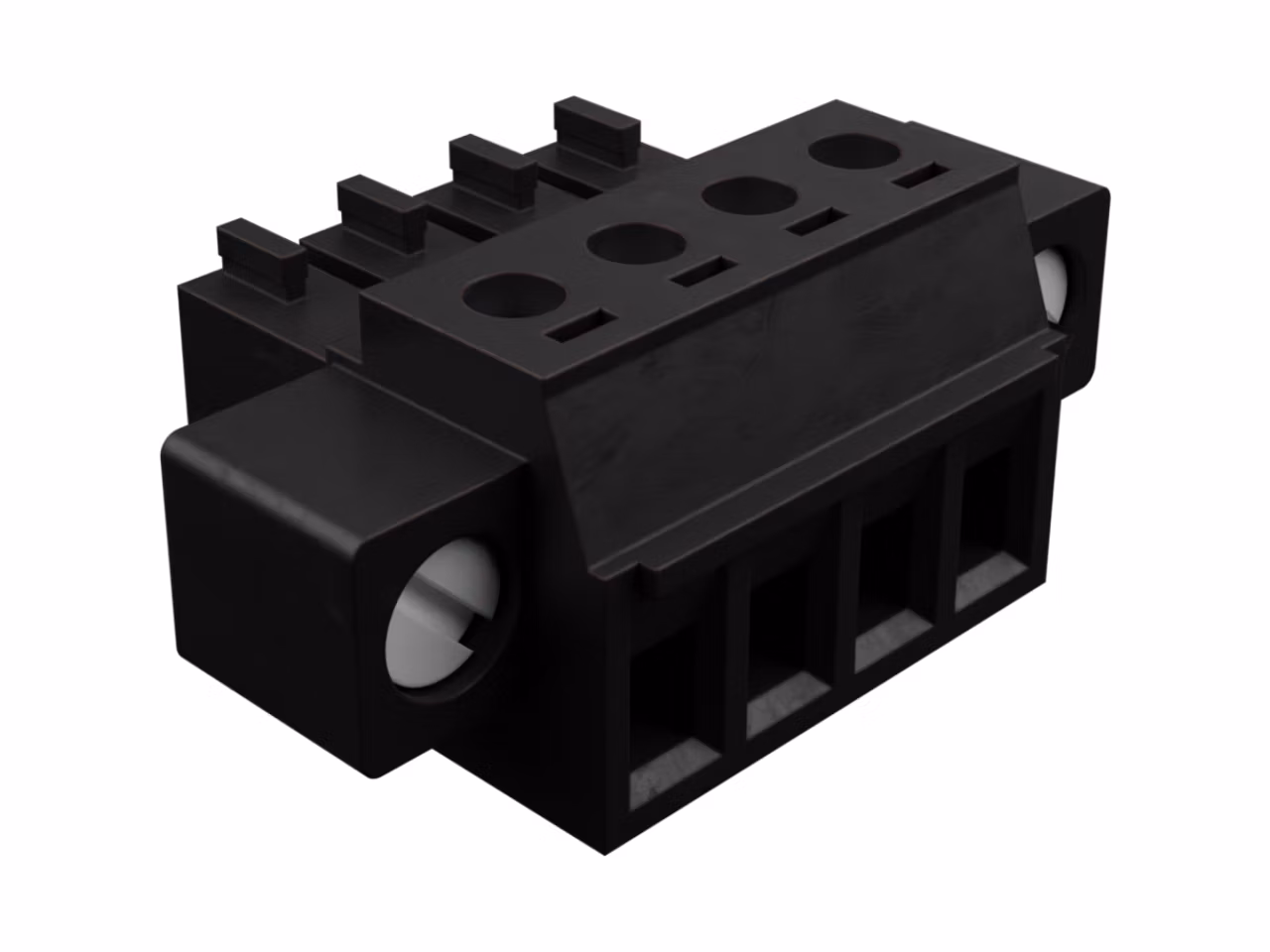 3.81mm Pitch Eurostyle Horizontal Plug, with Retention Screws and Reverse Imprinting, Black, 4 Circuits for sale