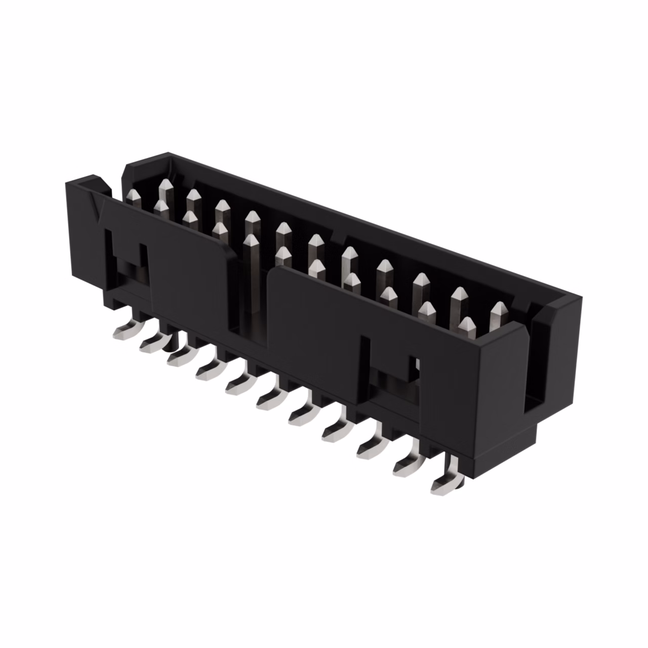 2.00mm Pitch, Milli-Grid PCB Header, Dual Row, Vertical, Surface Mount, Shrouded, 22 Circuits, 2.50µm Matte Tin (Sn) Plating, Dual Side Slots, Dual Friction Locks, Center Polarization, with Pegs, Tube for sale