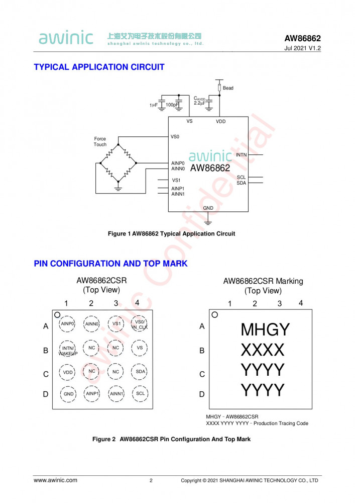 AW86862CSR datasheet page 2