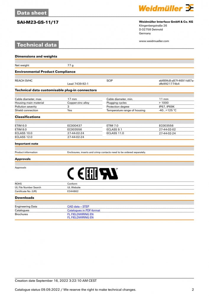WEIDMULLER 1299390000 technical document page 2