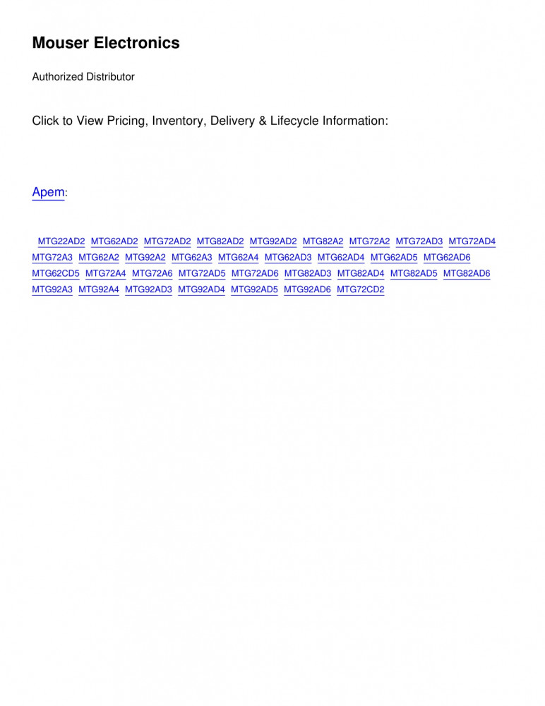 APEM MTG92A4 technical document page 3