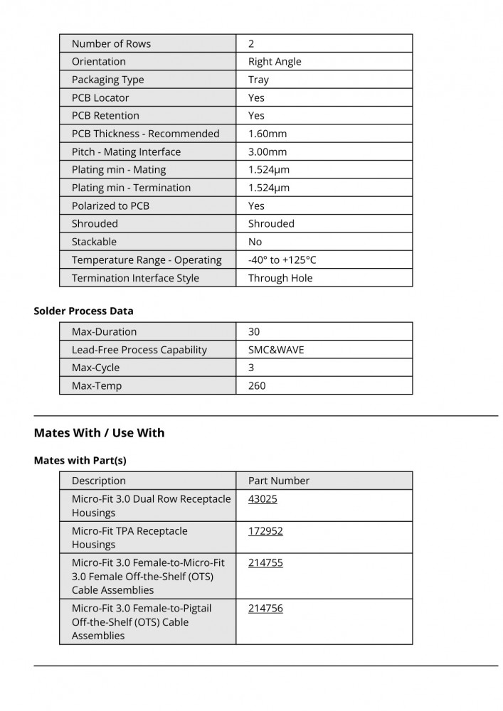 MOLEX 430450452 technical document page 3