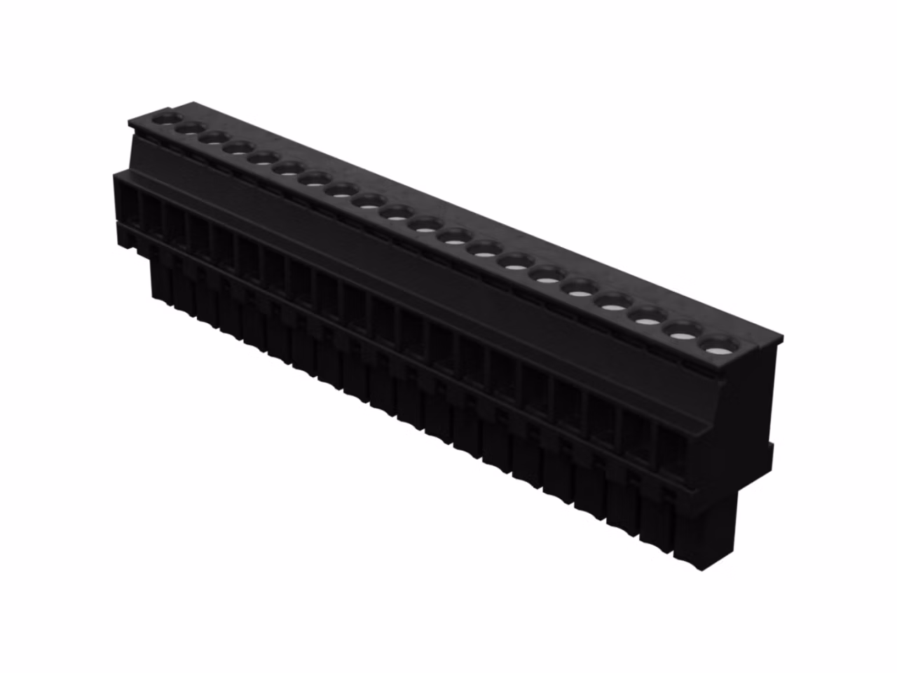 3.50mm Pitch Eurostyle Vertical Plug, with Reverse Imprinting, Rear Wire Entry, Black, 20 Circuits for sale
