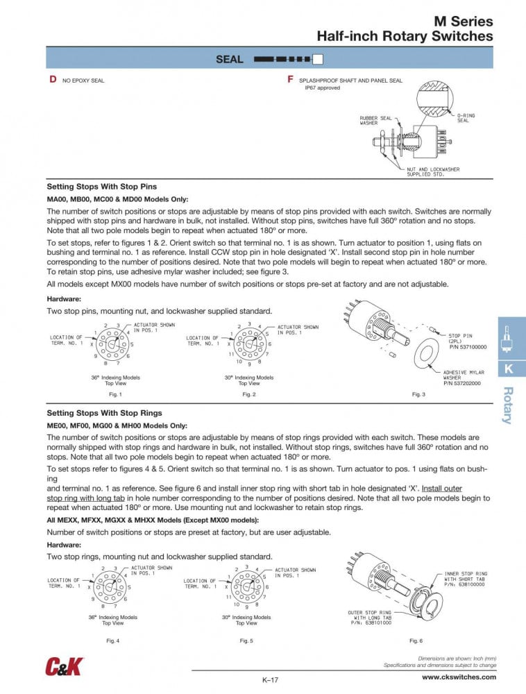 C&K MA00 series technical document page 5
