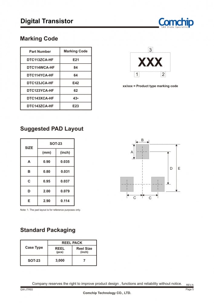 DTC123JCA-HF datasheet page 5