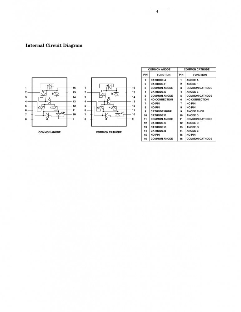 HDSP-816G datasheet page 4