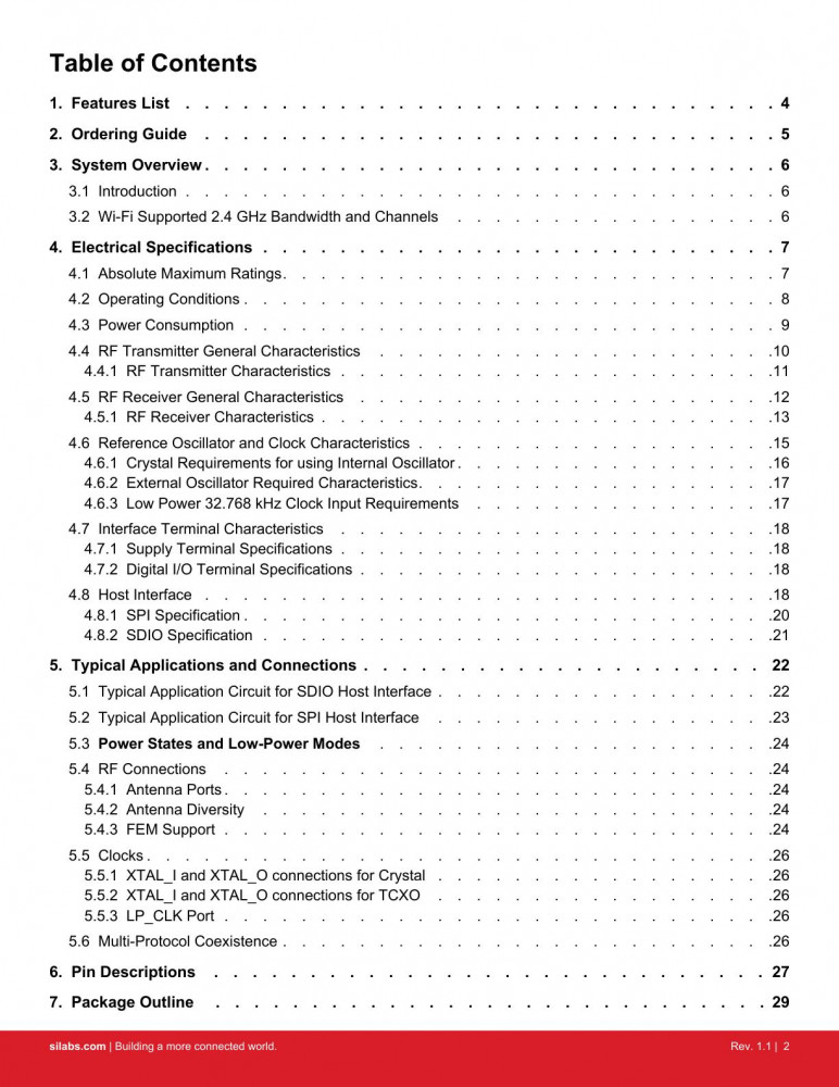 WF200 datasheet page 2