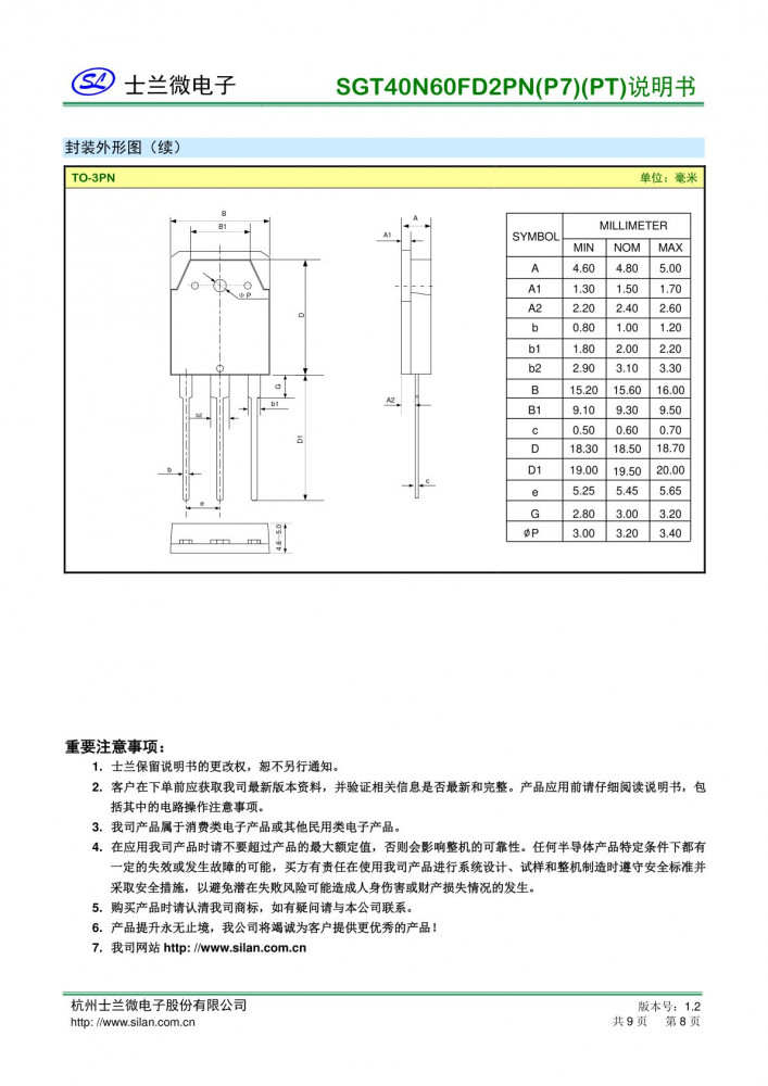 SGT40N60FD2PN datasheet page 8
