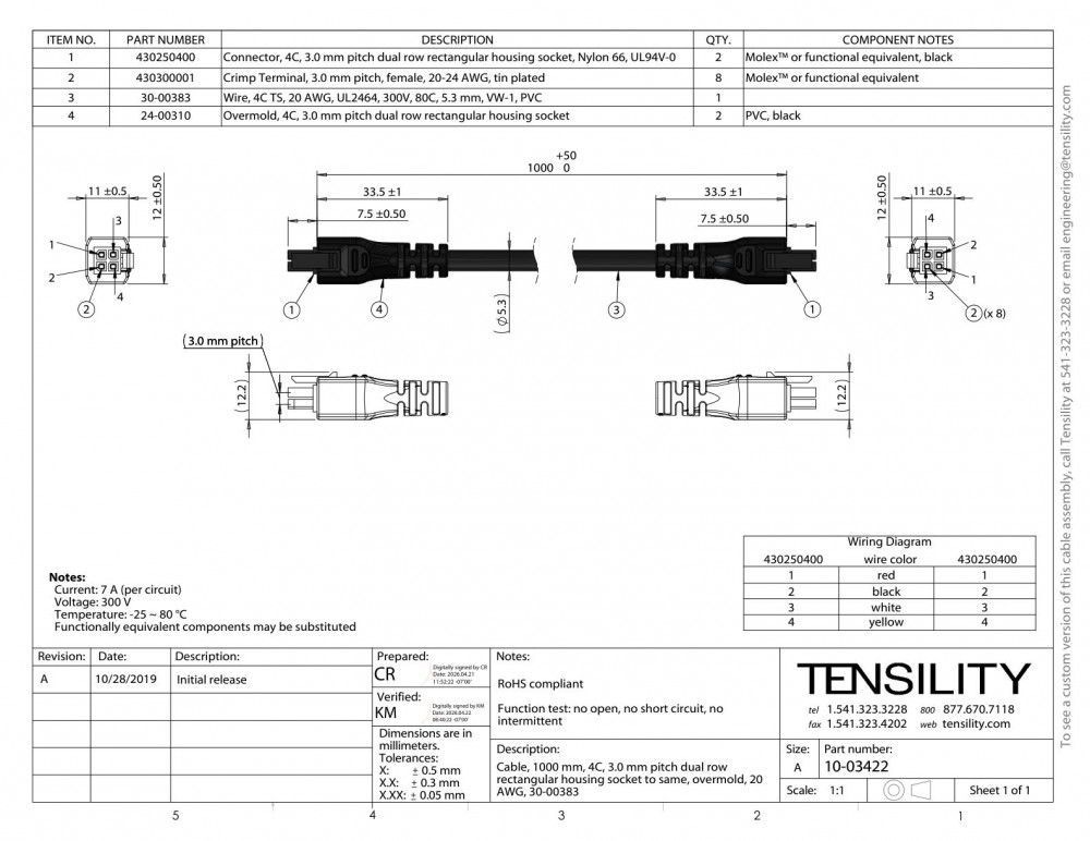 Tensility International 10-03422 product drawing