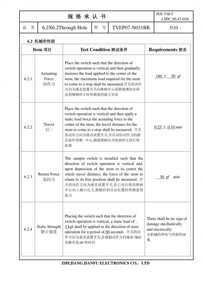 TVEP07-N031BR specification page 6