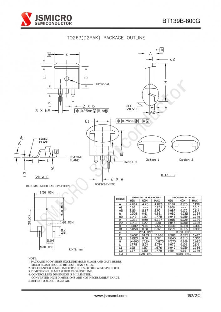 BT139B-800G-JSM datasheet page 2
