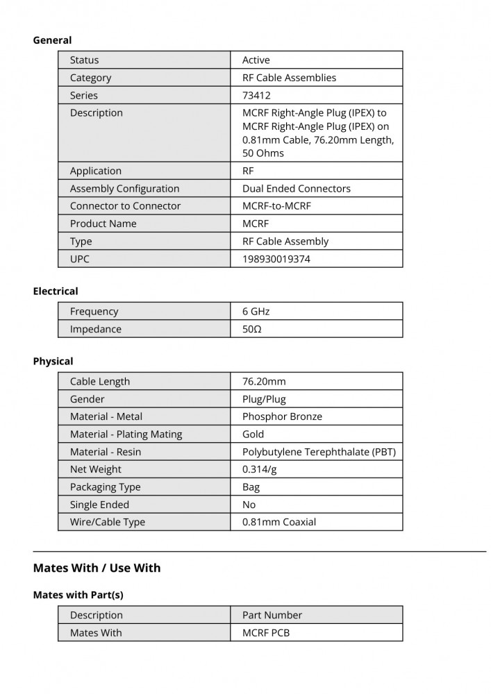 Product document image 2 for MOLEX 734129940