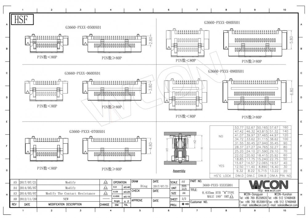 Wcon 3660 series drawing page 2