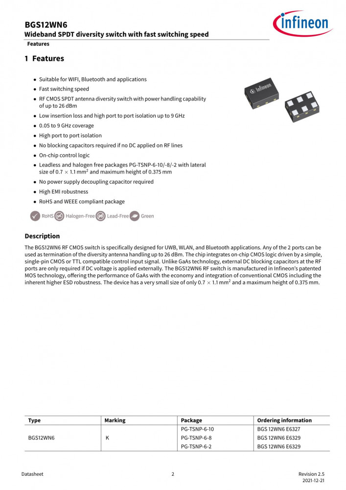 BGS12WN6 datasheet page 3