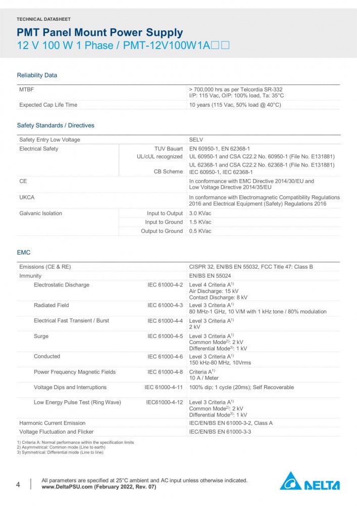 DELTA PMT datasheet page 4