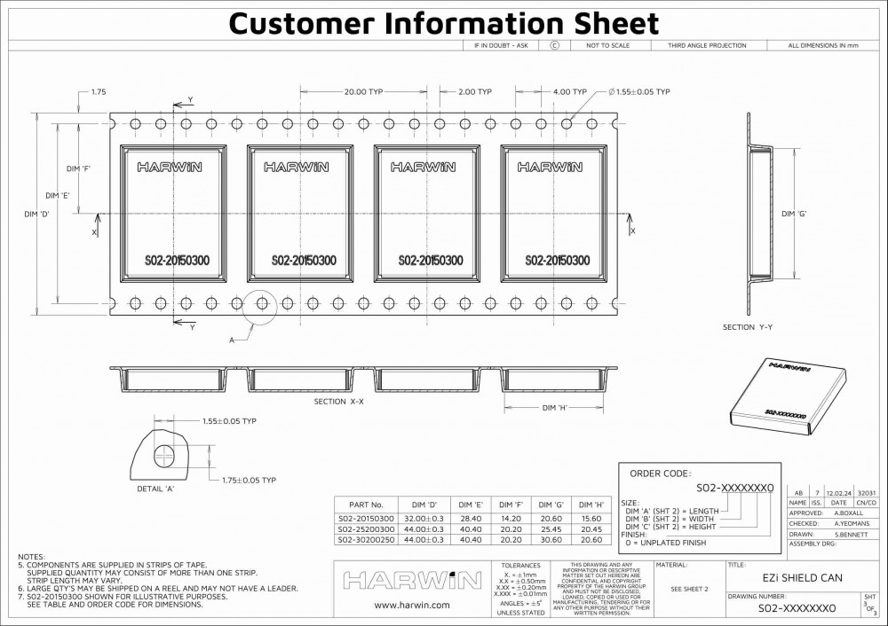 Harwin S02-20150300 technical drawing page 2