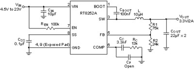 RT8252A - 2A, 23V, 340kHz Synchronous Step-Down Converter for sale
