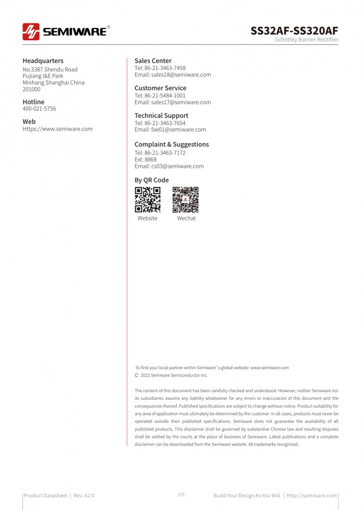 SEMIWARE SS35AF datasheet page 5