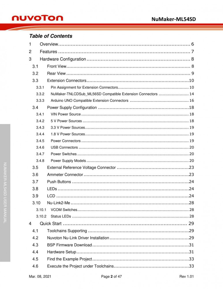 NuMaker-ML54SD manual page 2