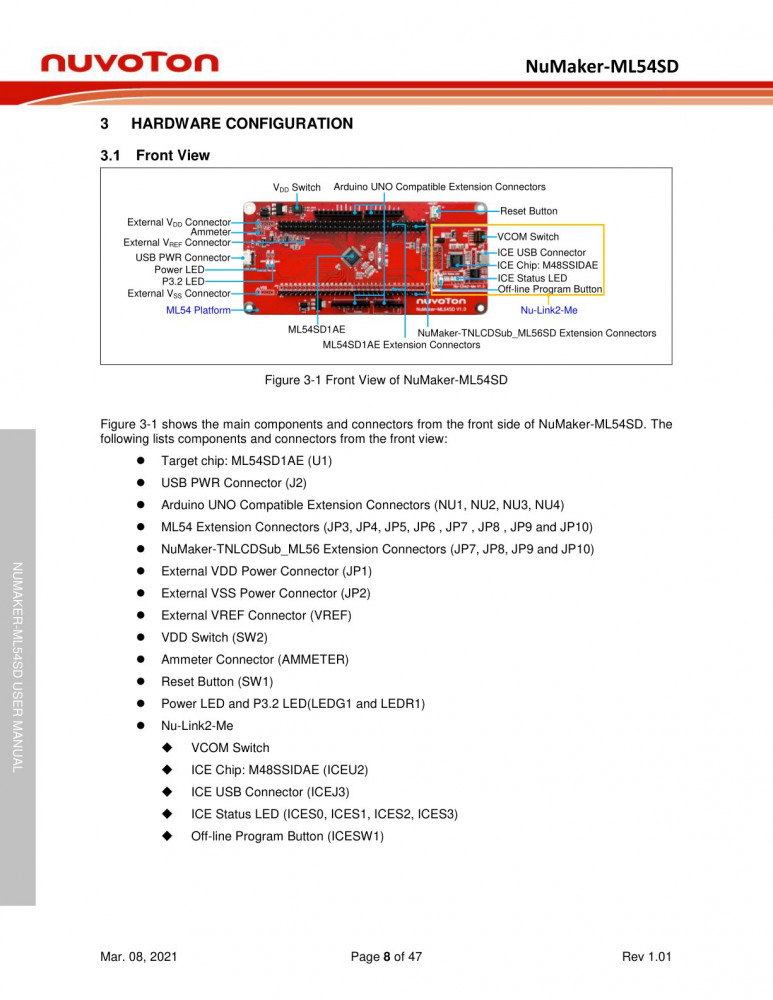NuMaker-ML54SD manual page 8