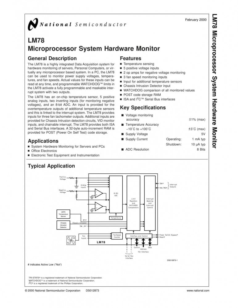 LM78CCVF-J datasheet page 1