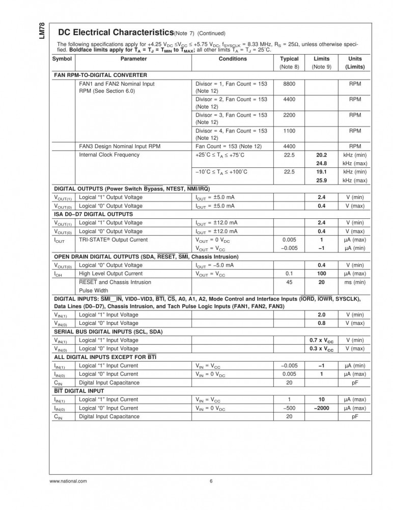 LM78CCVF-J datasheet page 6