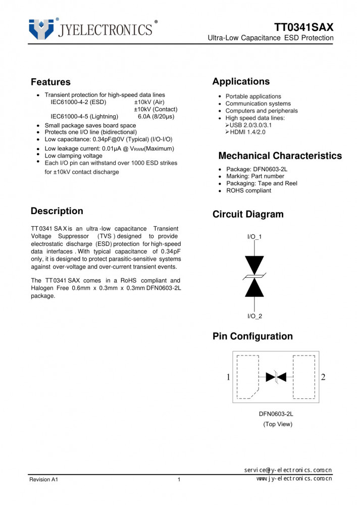 TT0341SAX datasheet page 1