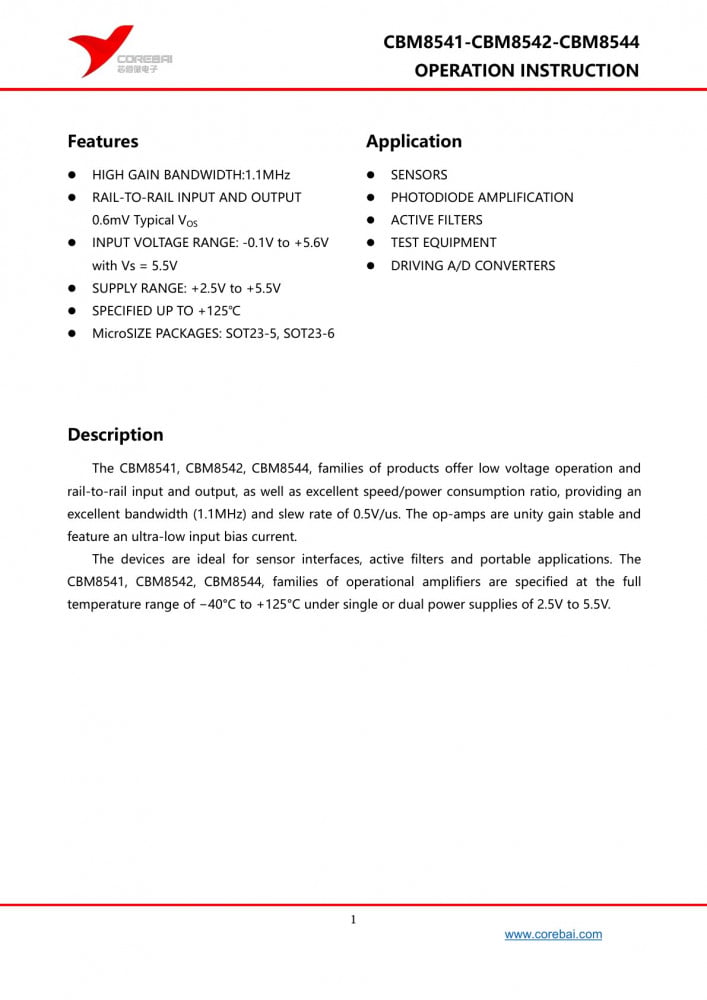 CBM8542AMS8 datasheet page 1