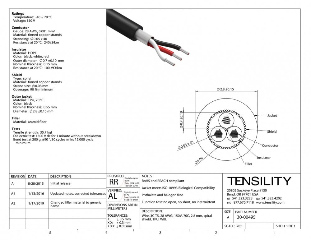 Tensility International 30-00495 product drawing