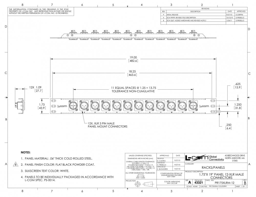 PR175XLRM-12 product document preview