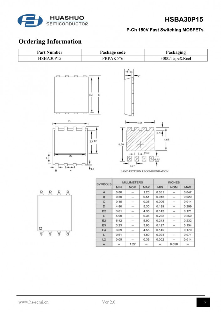 HSBA30P15 datasheet page 5